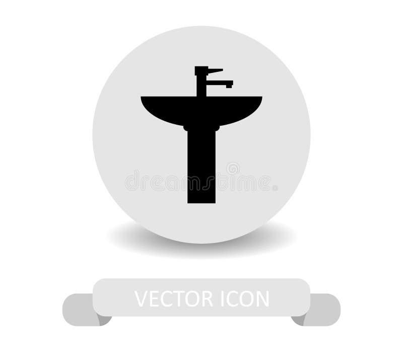 Icon sink stock illustration. Illustration of sink, indoor - 102401450