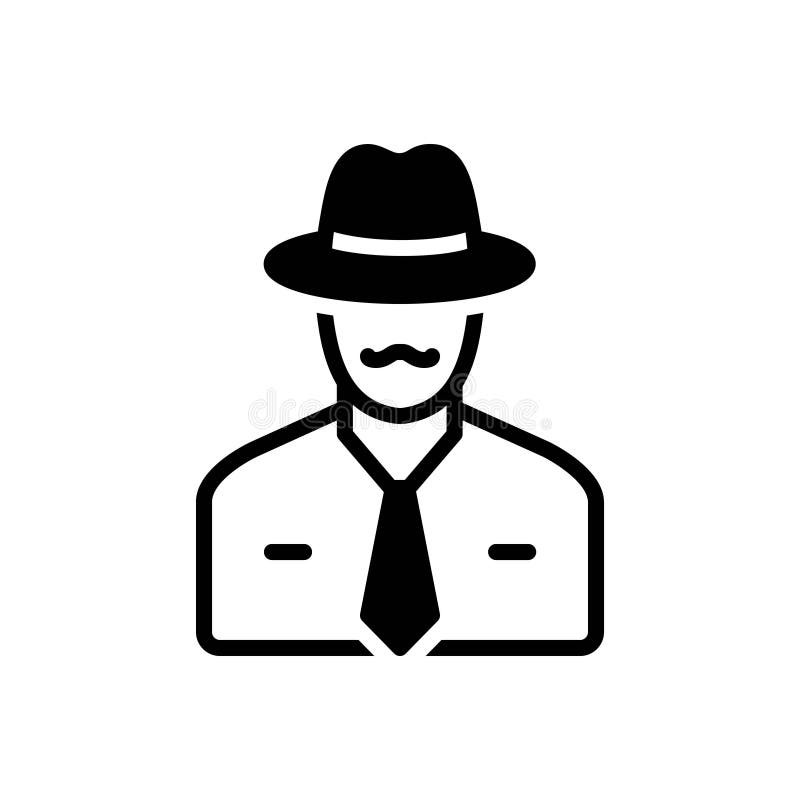 Black Solid Icon for Sir, Mr and Gentleman Stock Vector - Illustration ...