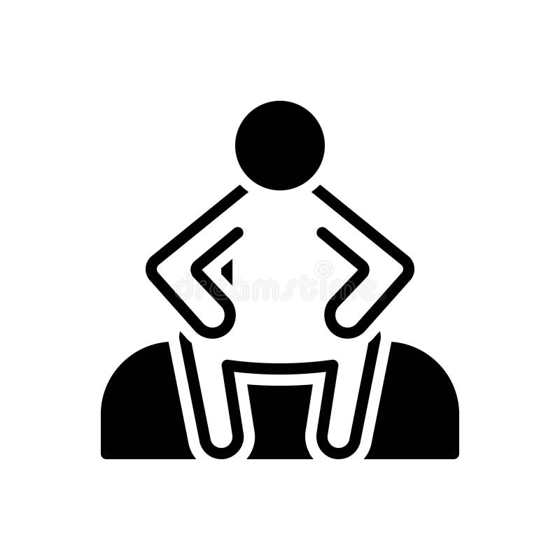 Black Solid Icon for Sit, Sit Down and Chair Stock Vector ...