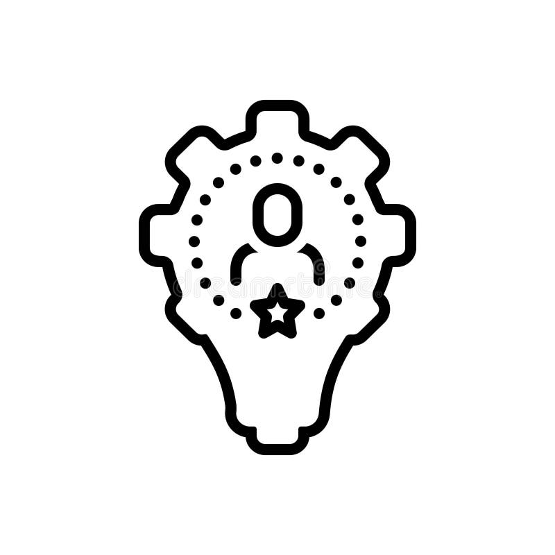 Black Line Icon for Skill, Ability and Expert Stock Vector ...