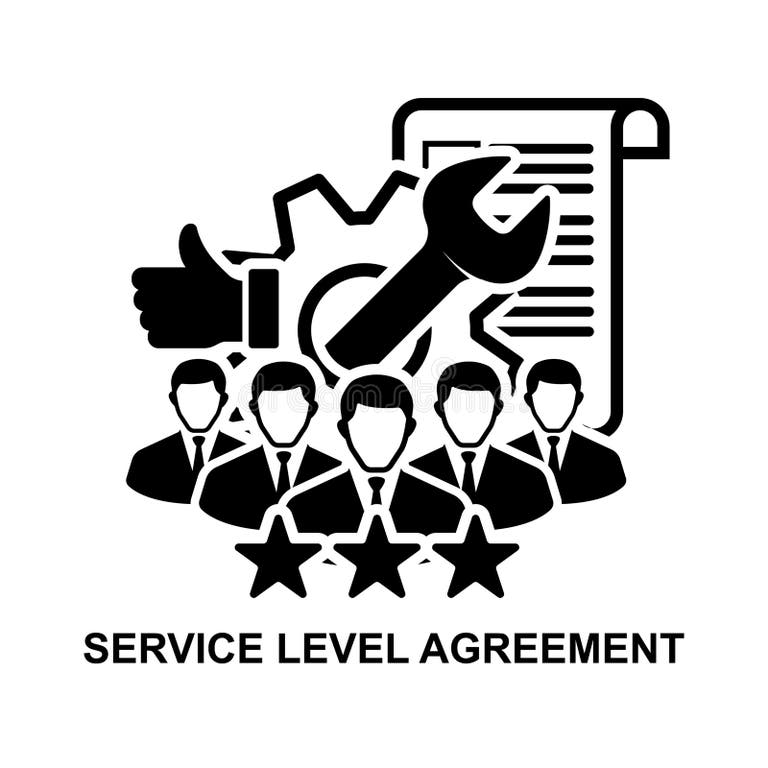 SLA Icon. Service Level Agreement Icon Isolated on Background Stock ...