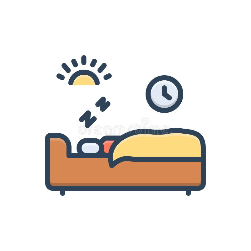 Color Illustration Icon for yet, Sleep and Bedroom Stock Vector ...