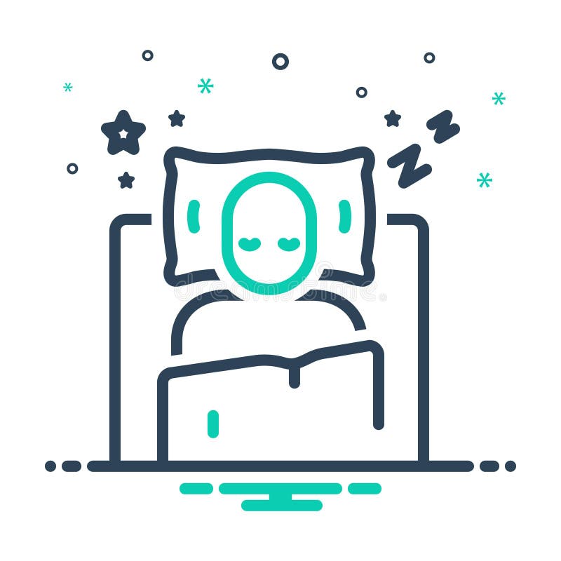 Mix Icon for Sleep, Slumber and Somnolence Stock Vector - Illustration ...