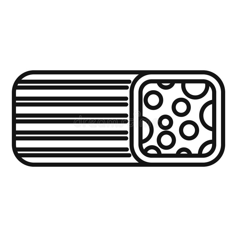 This is an Icon of a Sliced Salami Stock Vector - Illustration of ...