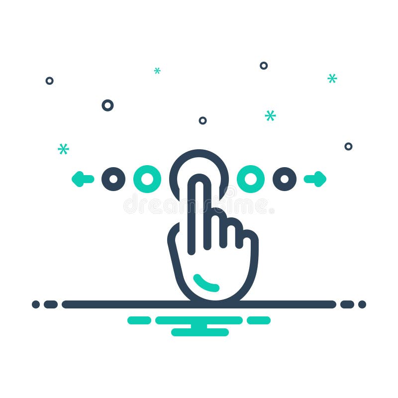 Mix Icon for Slide Gesture, Slide and Swipe Stock Vector - Illustration ...