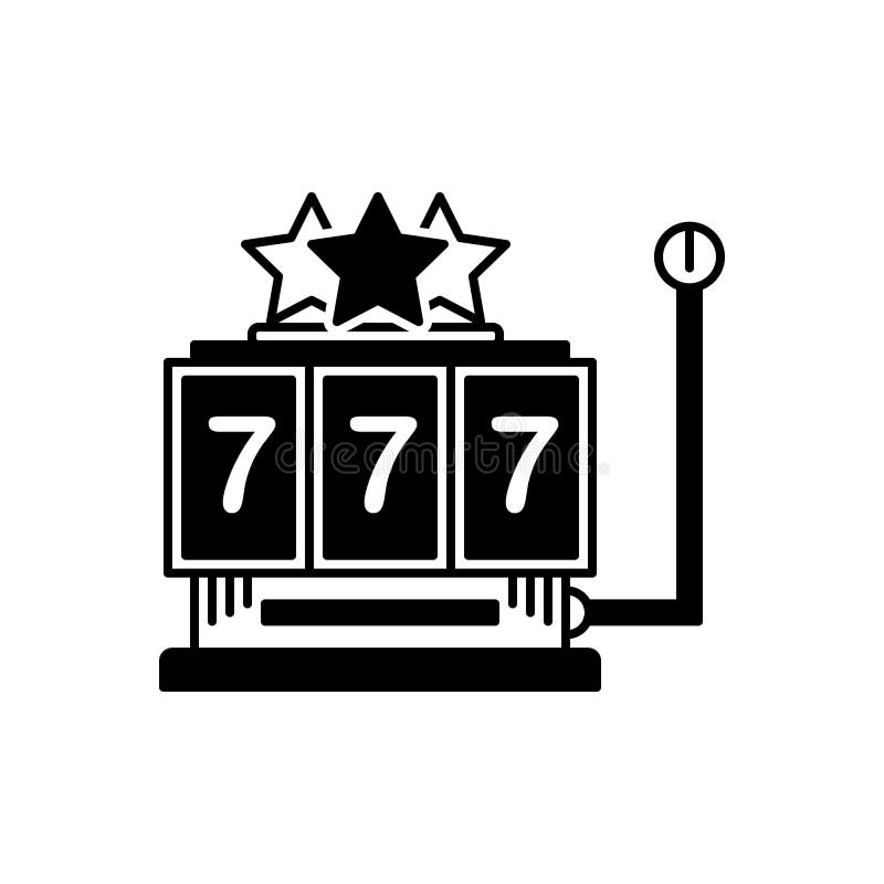 Black Solid Icon for Slot Machine, Jackpot and Gamble Stock Vector ...