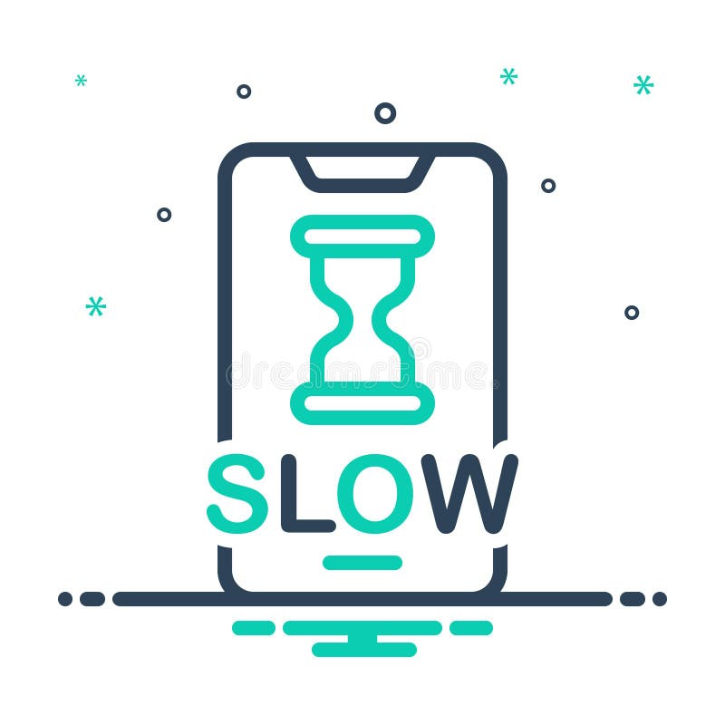 Mix Icon for Slow, Electronic and Connection Stock Vector ...