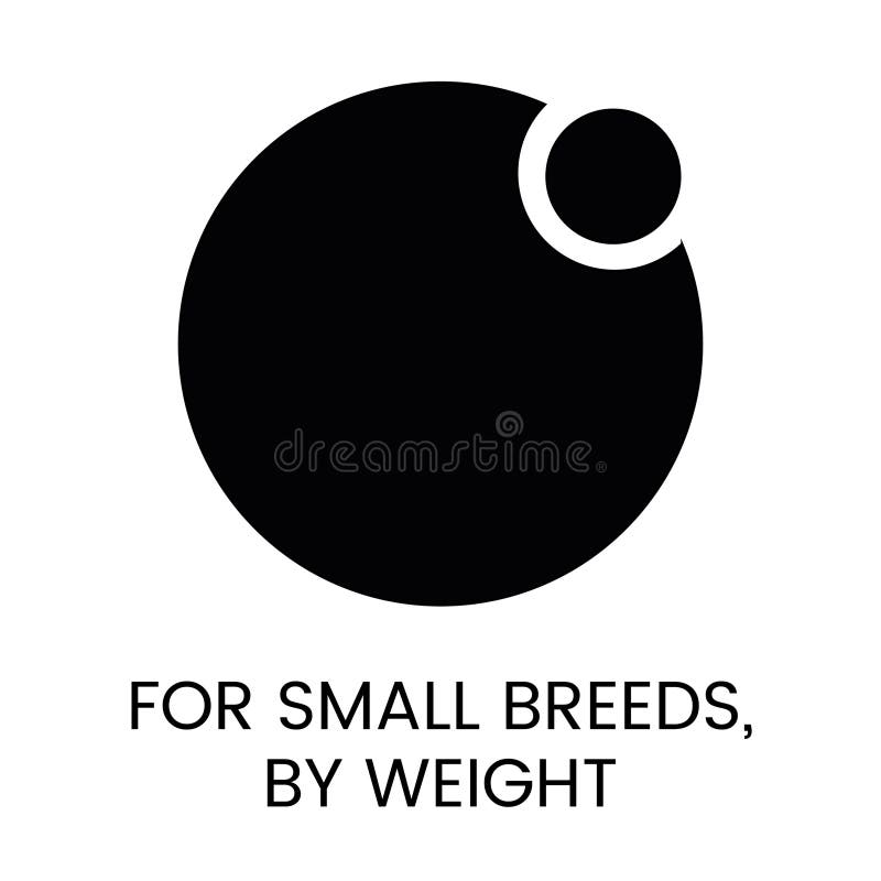 An Icon of a Small Circle Overlapping a Large Circle in Vector ...