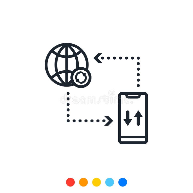 Icon of Smartphone Internet Connection Stock Vector - Illustration of ...