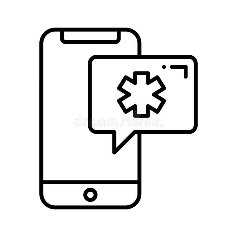 Icon of a Smartphone with a Medical Cross Symbol Stock Vector ...