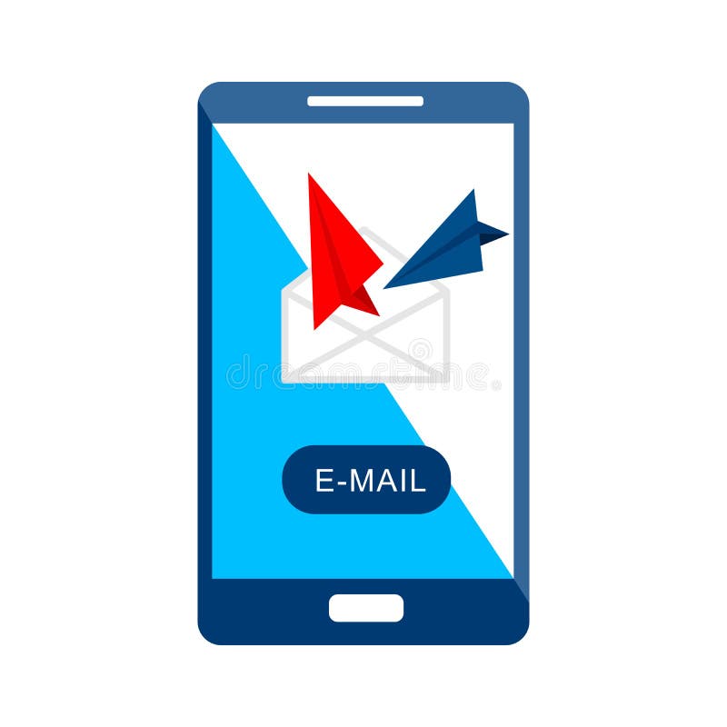 Icon of Smartphone with a Send or Receive Email. Stock Vector ...