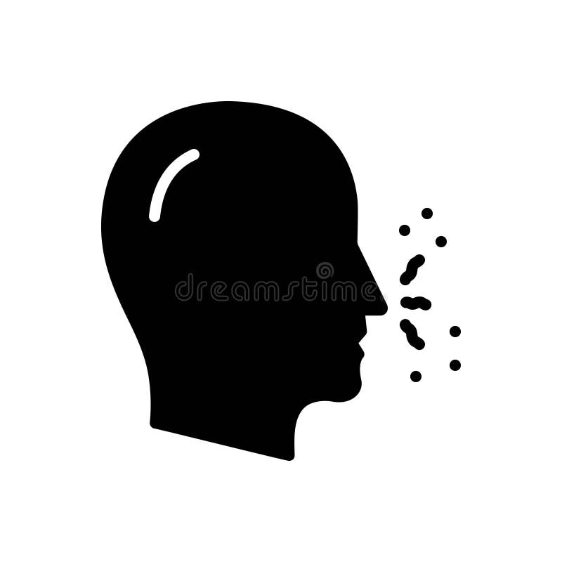 Black Solid Icon for Smell, Odor and Nose Stock Vector - Illustration ...