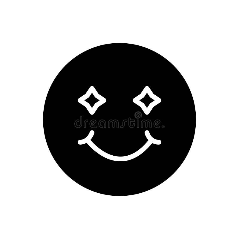 Black Solid Icon for Smile, Laugh and Smirk Stock Vector - Illustration ...