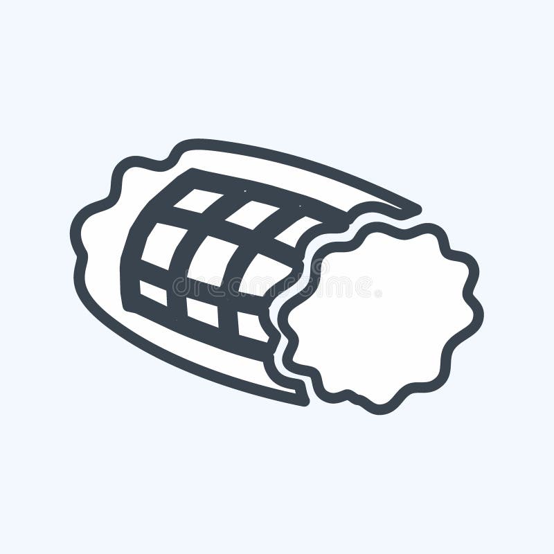 Icon Smoked Ham - Line Style - Simple Illustration,Editable Stroke ...