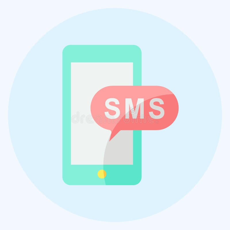 Icon SMS Notification. Suitable for Education Symbol. Flat Style ...