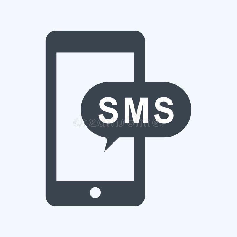 Icon SMS Notification. Suitable for Education Symbol. Glyph Style ...