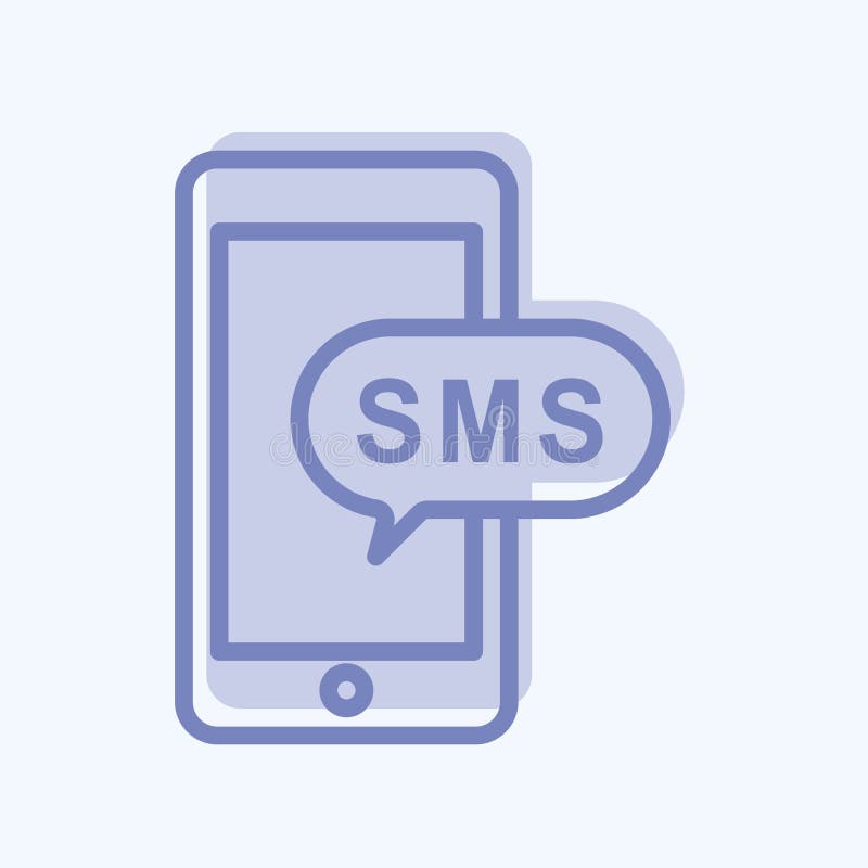 Icon SMS Notification. Suitable for Education Symbol. Two Tone Style ...