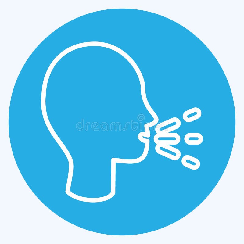 Icon Sneezing. Suitable for Flu Symbol. Blue Eyes Style. Simple Design ...
