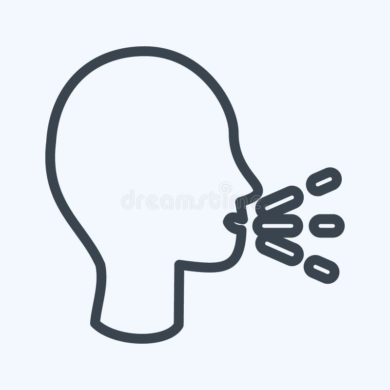Icon Sneezing Suitable For Flu Symbol Line Style Simple Design Editable Design Template