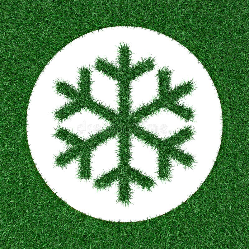 Icon snowflake from grass stock illustration. Illustration of space ...
