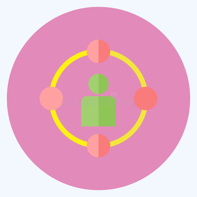 Icon Social Circle. Suitable for Digital Web Symbol. Flat Style. Simple ...