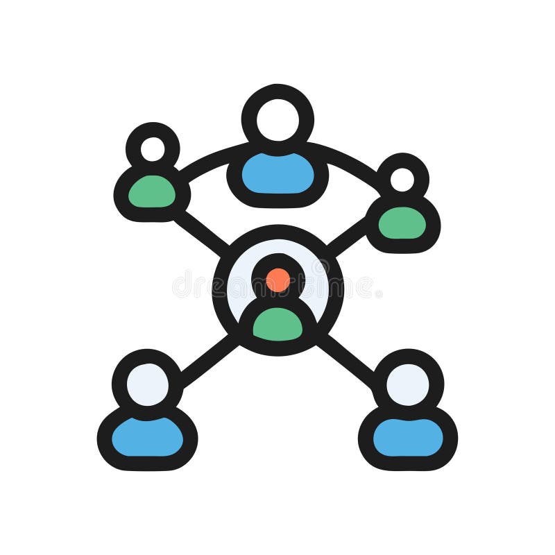 Icon for Social Connections among People Stock Vector - Illustration of ...