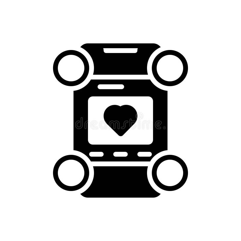 Black Solid Icon for Social, Follower and Like Stock Illustration ...