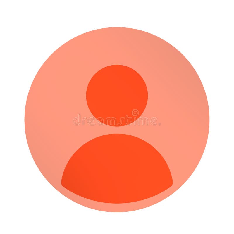 Icon of Social Profile Over Orange Stock Illustration - Illustration of ...