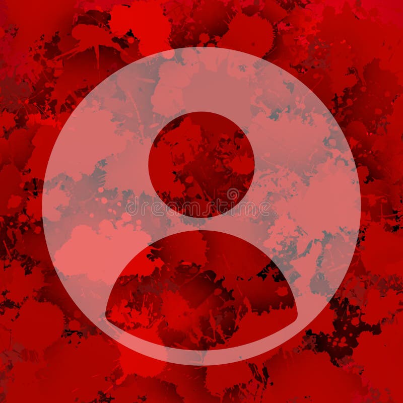 Icon of Social Profile Over Red Splash Stock Illustration ...