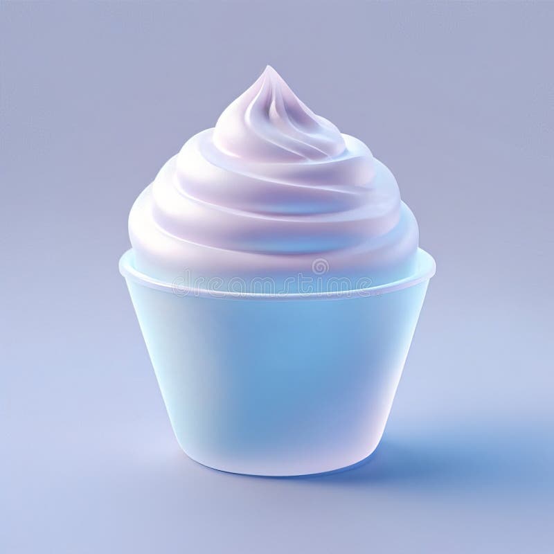 Icon of Soft Serve Ice Cream, Glossy Glass Style Stock Illustration ...