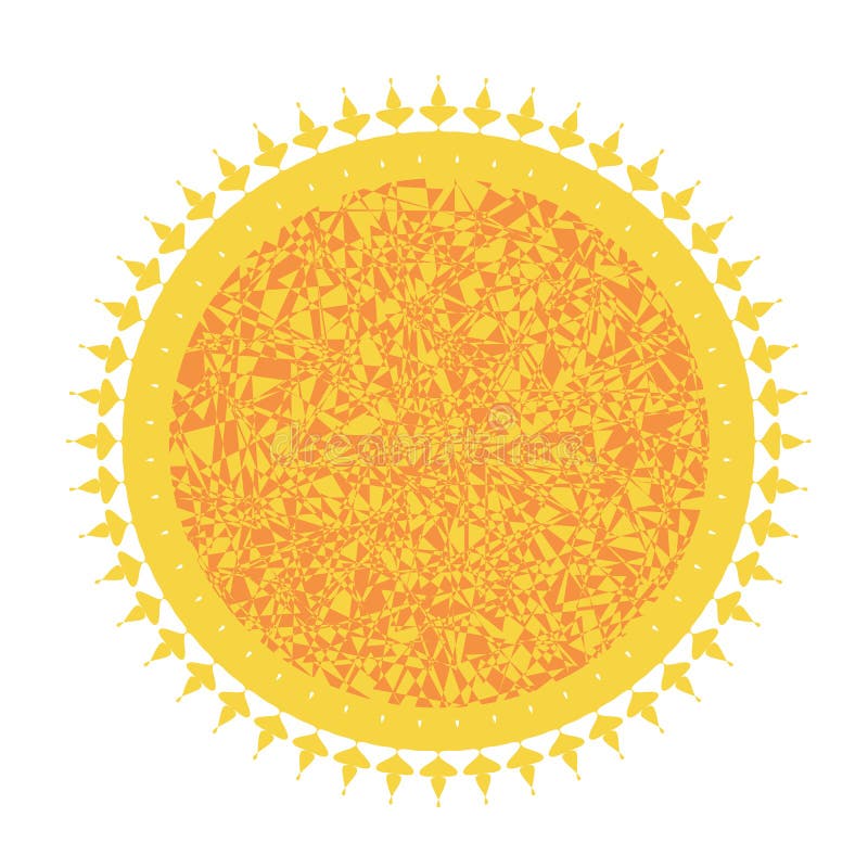 Icon Solar Circle with a Pattern Stock Vector - Illustration of ...