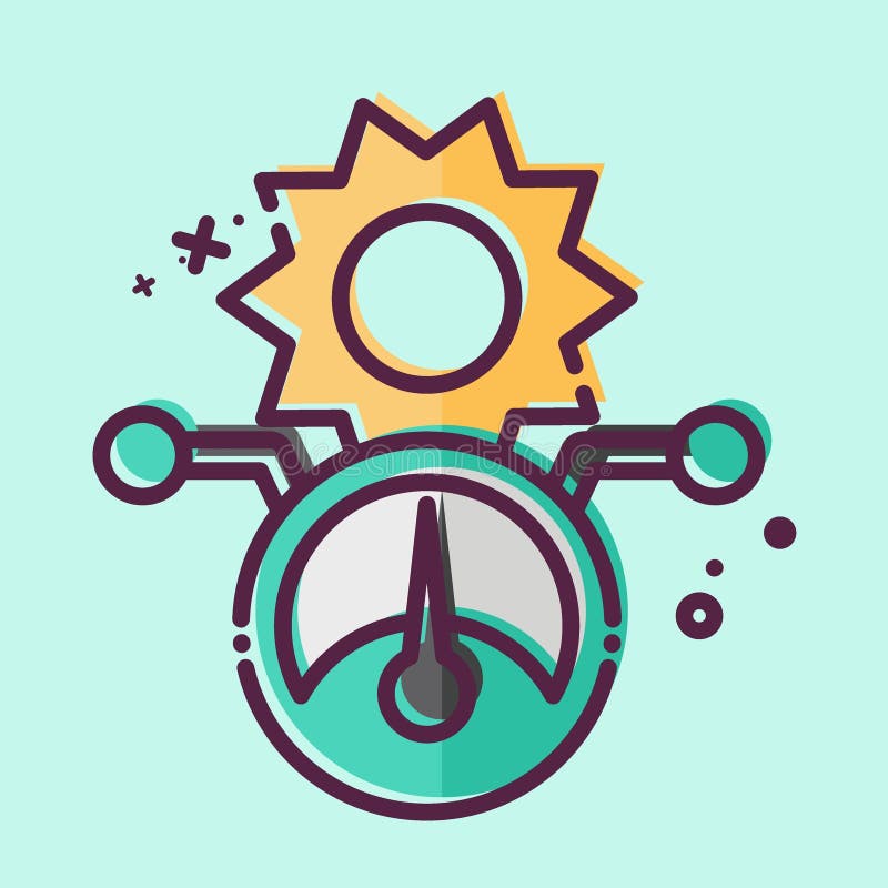 Icon Solar Power Meter. Related To Solar Panel Symbol. MBE Style Stock ...
