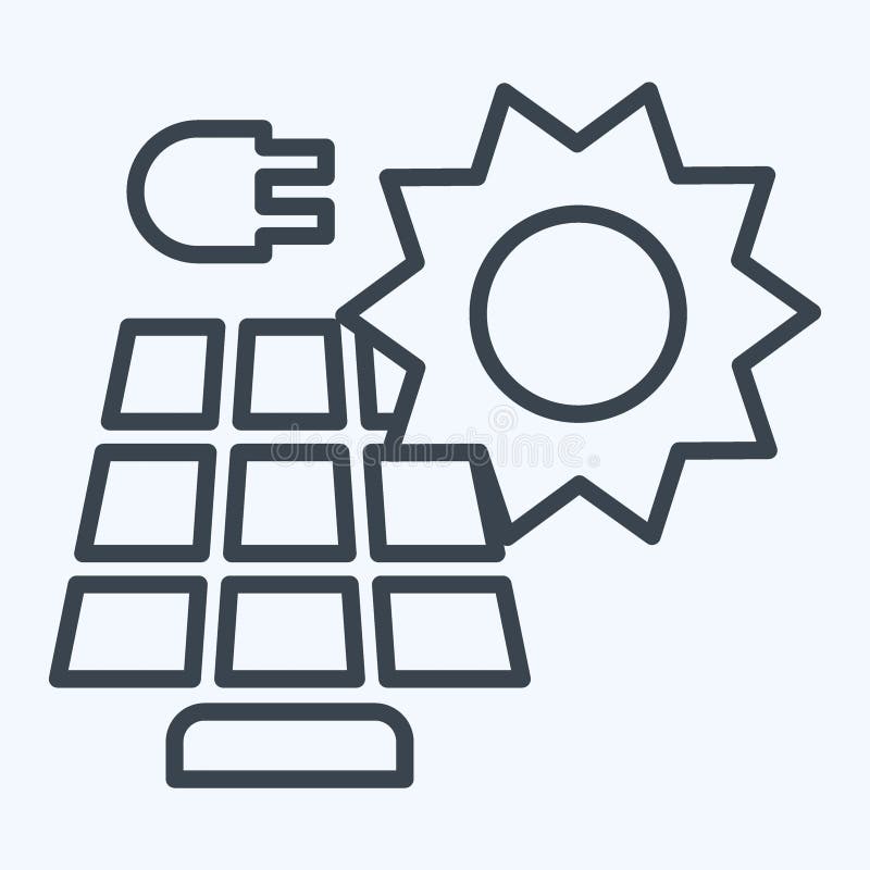 Icon Solar Power. Related To Solar Panel Symbol. Line Style Stock ...