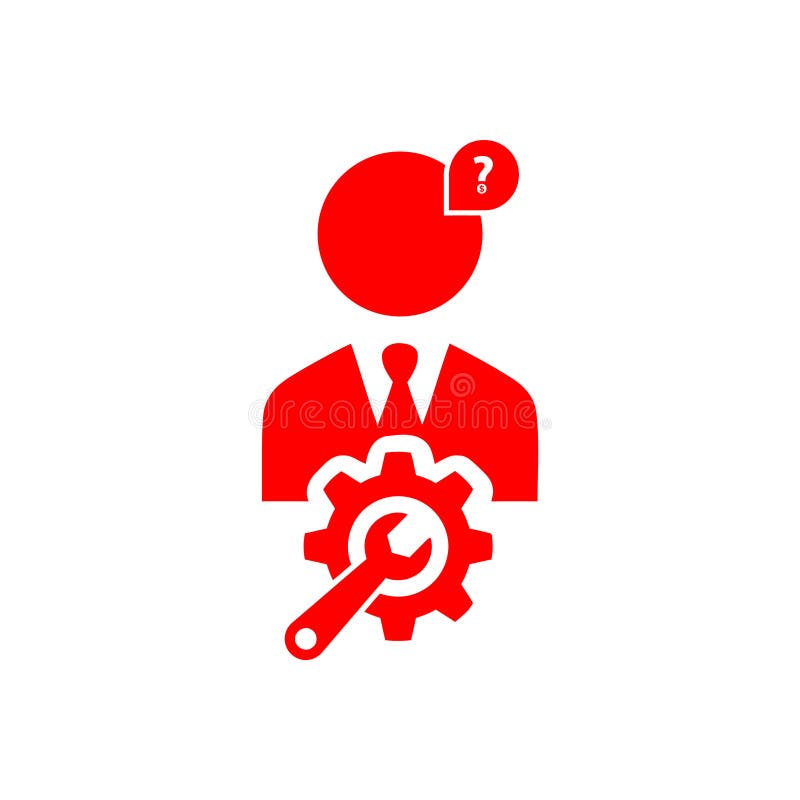 Business Creative Solutions Red Icon Stock Vector - Illustration of ...