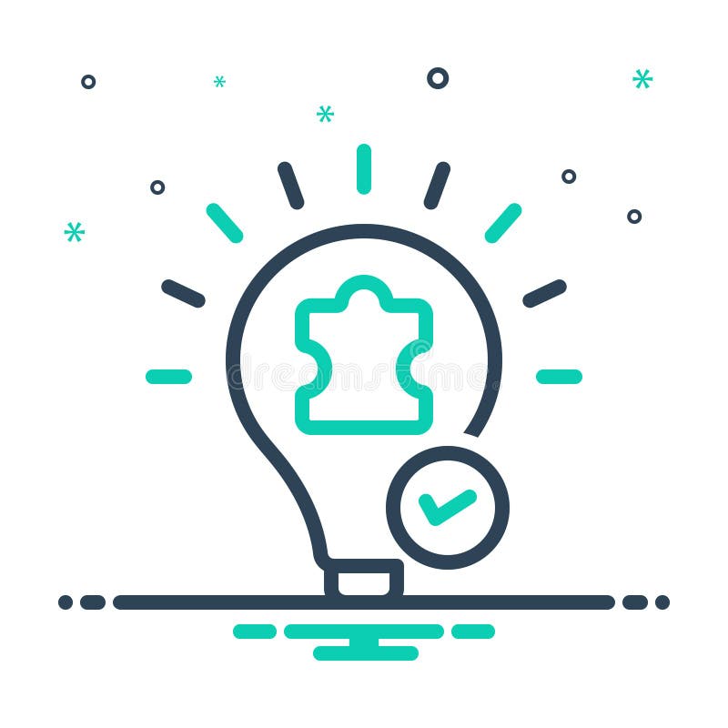 Mix Icon for Solution, Resolution and Explanation Stock Vector ...