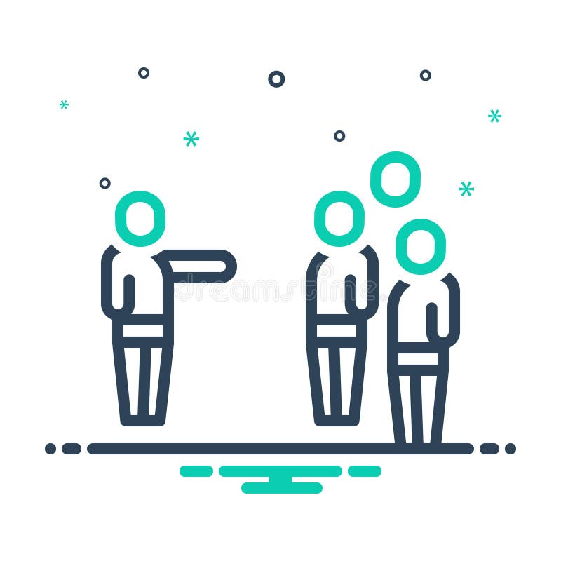 Mix Icon for Someone, Indicate and Instruction Stock Illustration ...