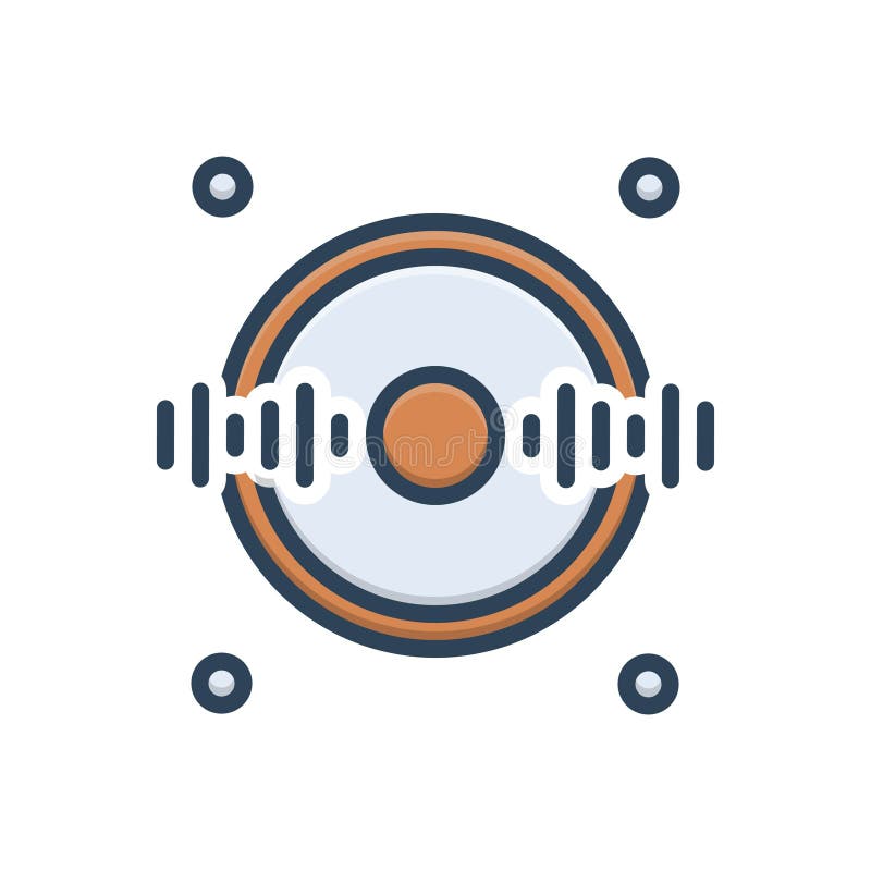 Color Illustration Icon for Sound, Voice and Electronic Stock ...