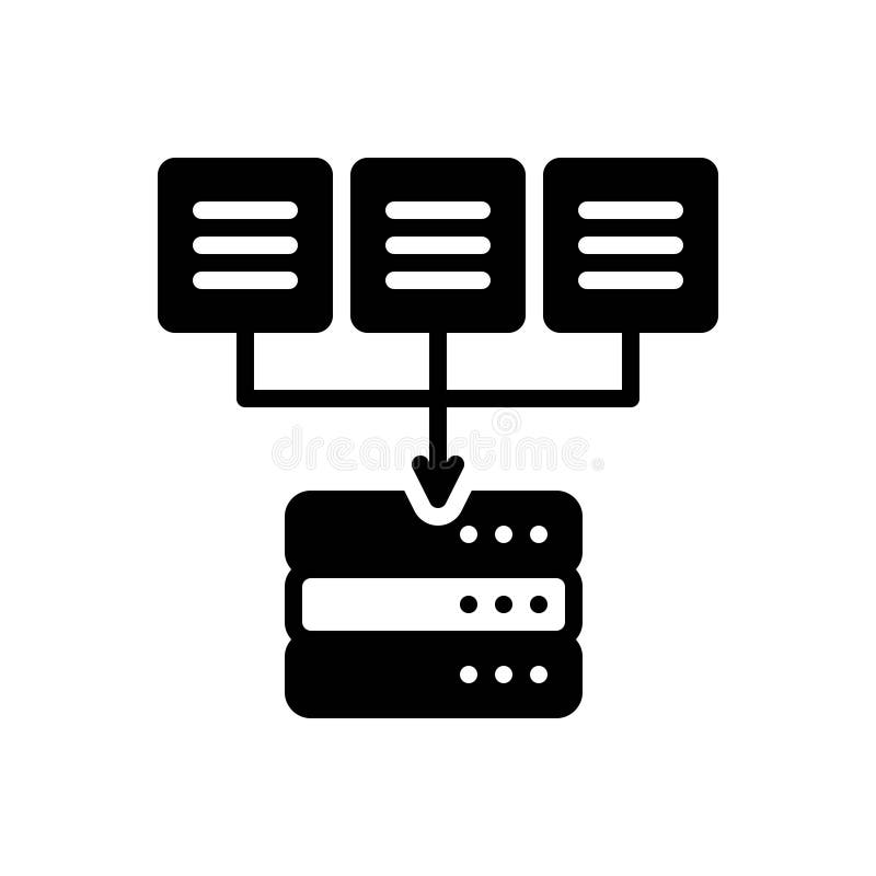 Black Solid Icon for Source, Origin and Wellspring Stock Vector ...