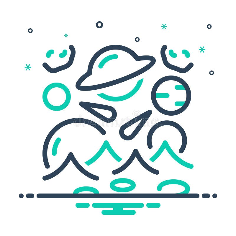 Mix Icon for Space Conquest, Conquest and Planet Stock Vector ...