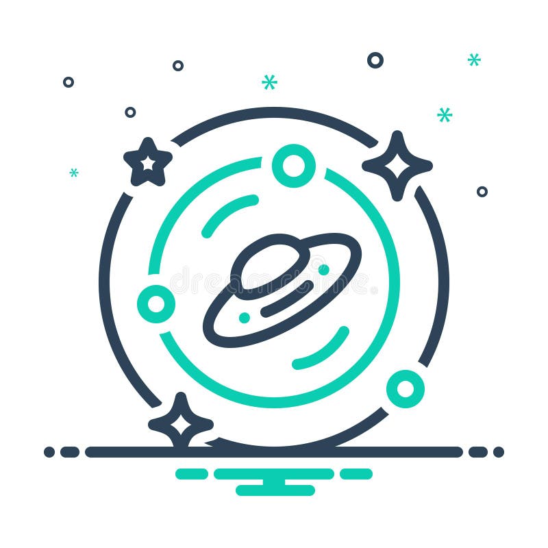 Mix Icon for Universe, Planet and Galaxy Stock Vector - Illustration of ...