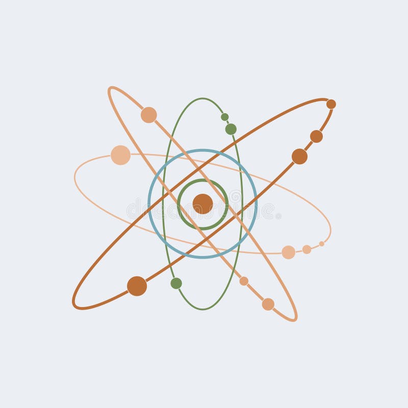 Icon Space, Planets and Orbits, Flat Design Stock Illustration ...