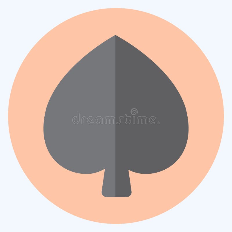 Icon Spades - Flat Style,Simple Illustration,Editable Stroke Stock ...