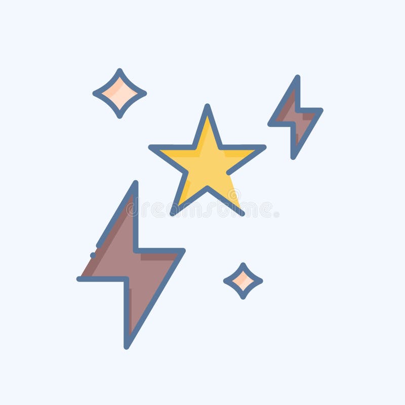 Icon Sparks. Related To Magic Symbol. Doodle Style. Simple Design ...