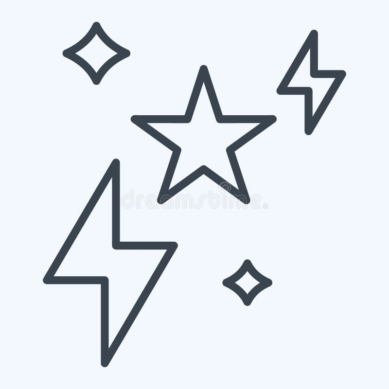 Icon Sparks. Related To Magic Symbol. Line Style. Simple Design ...