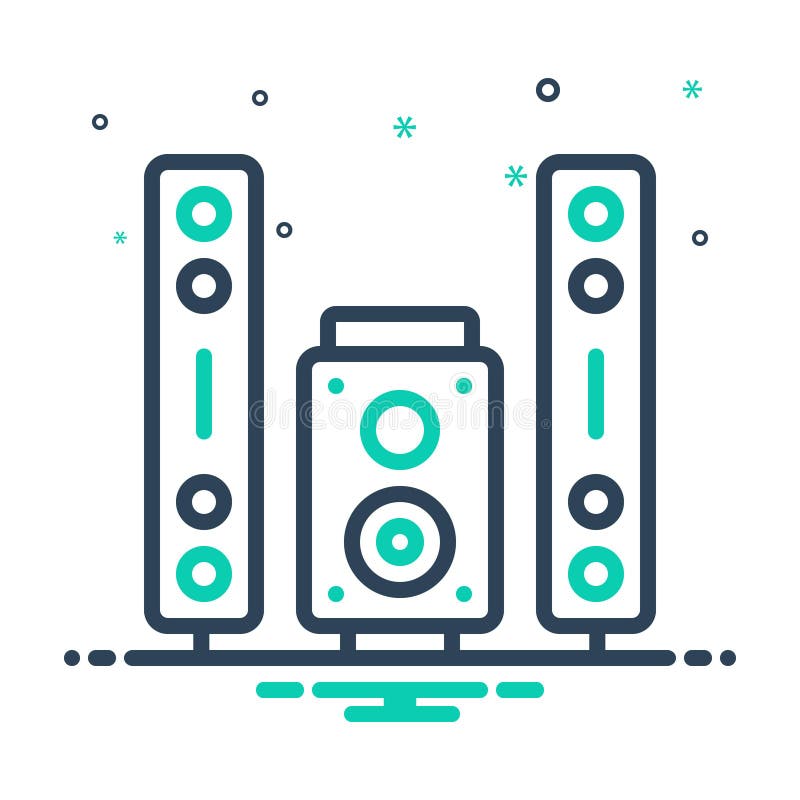 Mix Icon for Speakers, Acoustic and Audio Stock Illustration ...