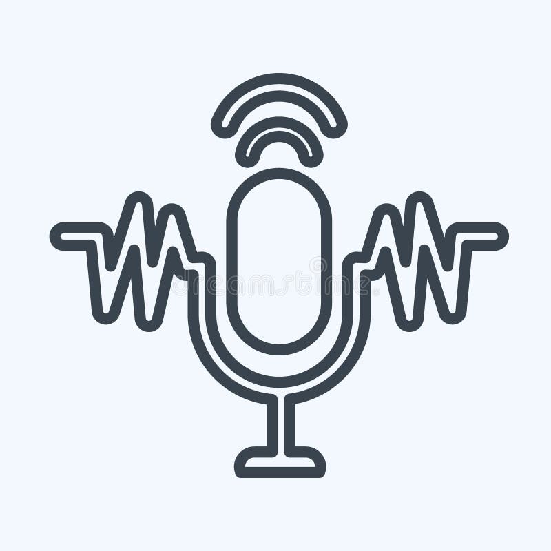Icon Speech Recognition. Related To Machine Learning Symbol. Line Style ...