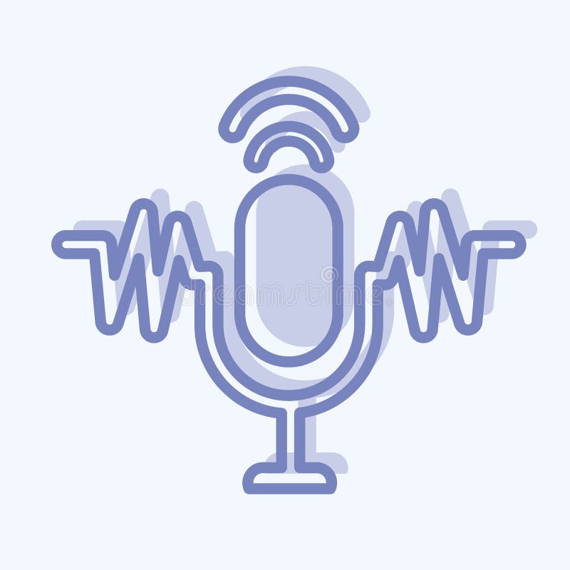 Icon Speech Recognition. Related To Machine Learning Symbol. Two Tone ...