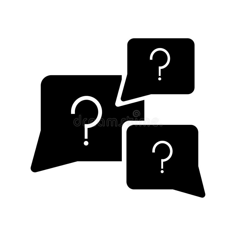 Icon with Speech Set Question Mark. Ask Help Sign. Dialog, Chat Speech ...