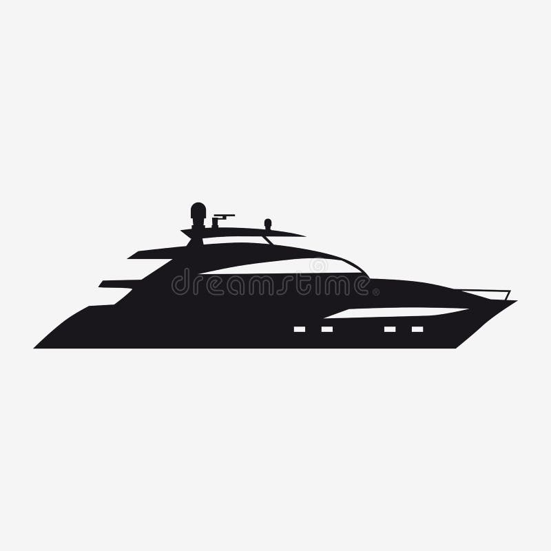 Icon Speed Boat, Boat, Side View Silhoutte. Vector, Isolated Simple ...
