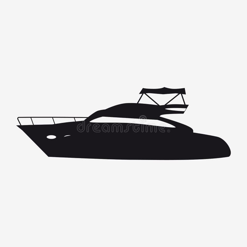 Icon Speed Boat, Boat, Side View Silhoutte. Vector, Isolated Simple ...